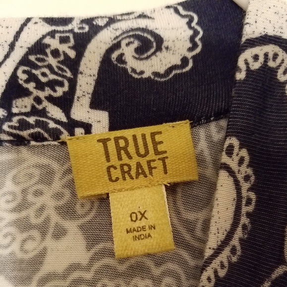 True Craft | Dresses | True Craft Navy Blue Floral No Sleeve Dress ...
